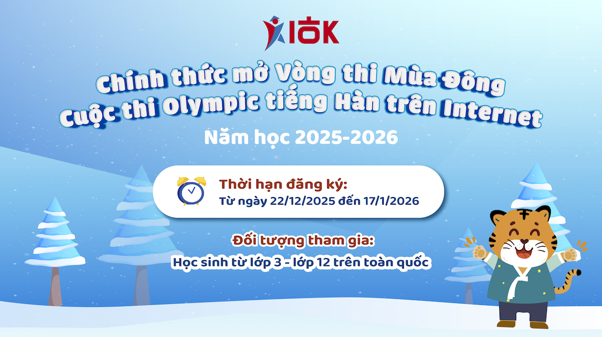 IOK - Hướng dẫn đăng ký Vòng thi Mùa Đông năm học 2025-2026